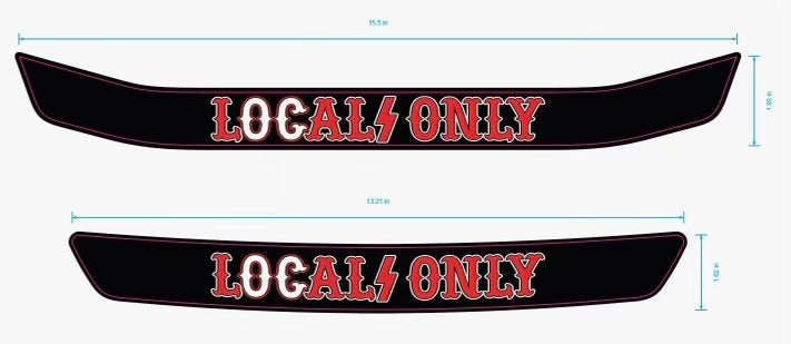 VISOR STICKER - LOCALS ONLY – HAMC⚡️OC SUPPORT GEAR